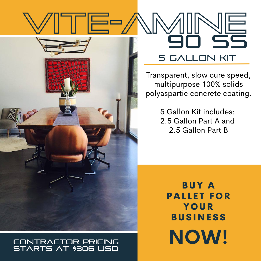 VITE-AMINE 90% High-Gloss Polyaspartic Floor Coating: Slow, Medium ...